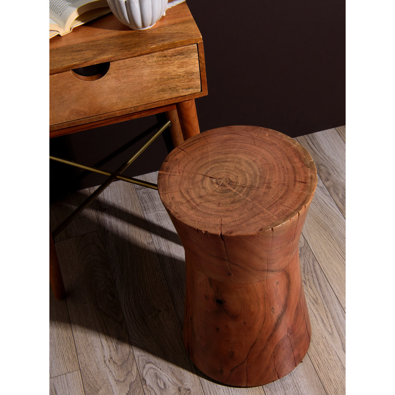 Foundry Select Maymie Wood Hourglass Accent Stool Wayfair